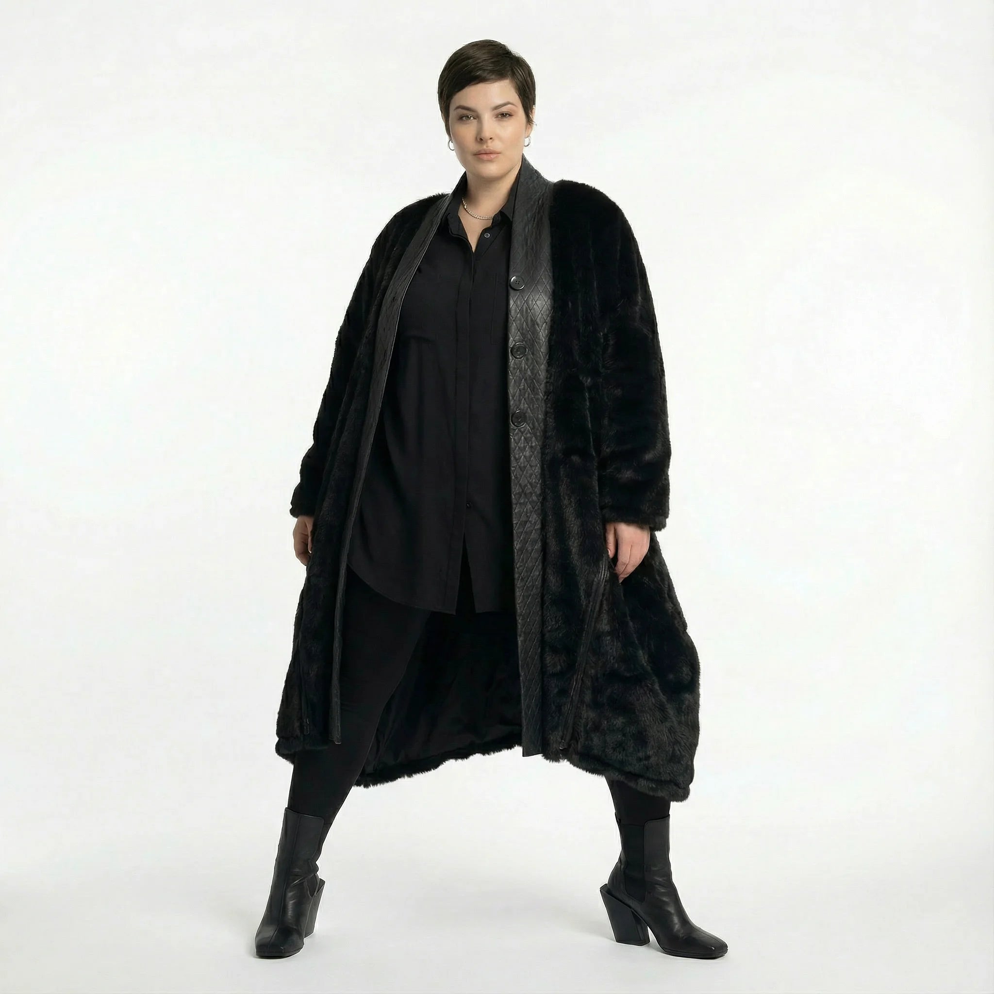 Ballonmantel von AKH Premium aus Polyester, P1029.7176, Schwarz, Raute ...